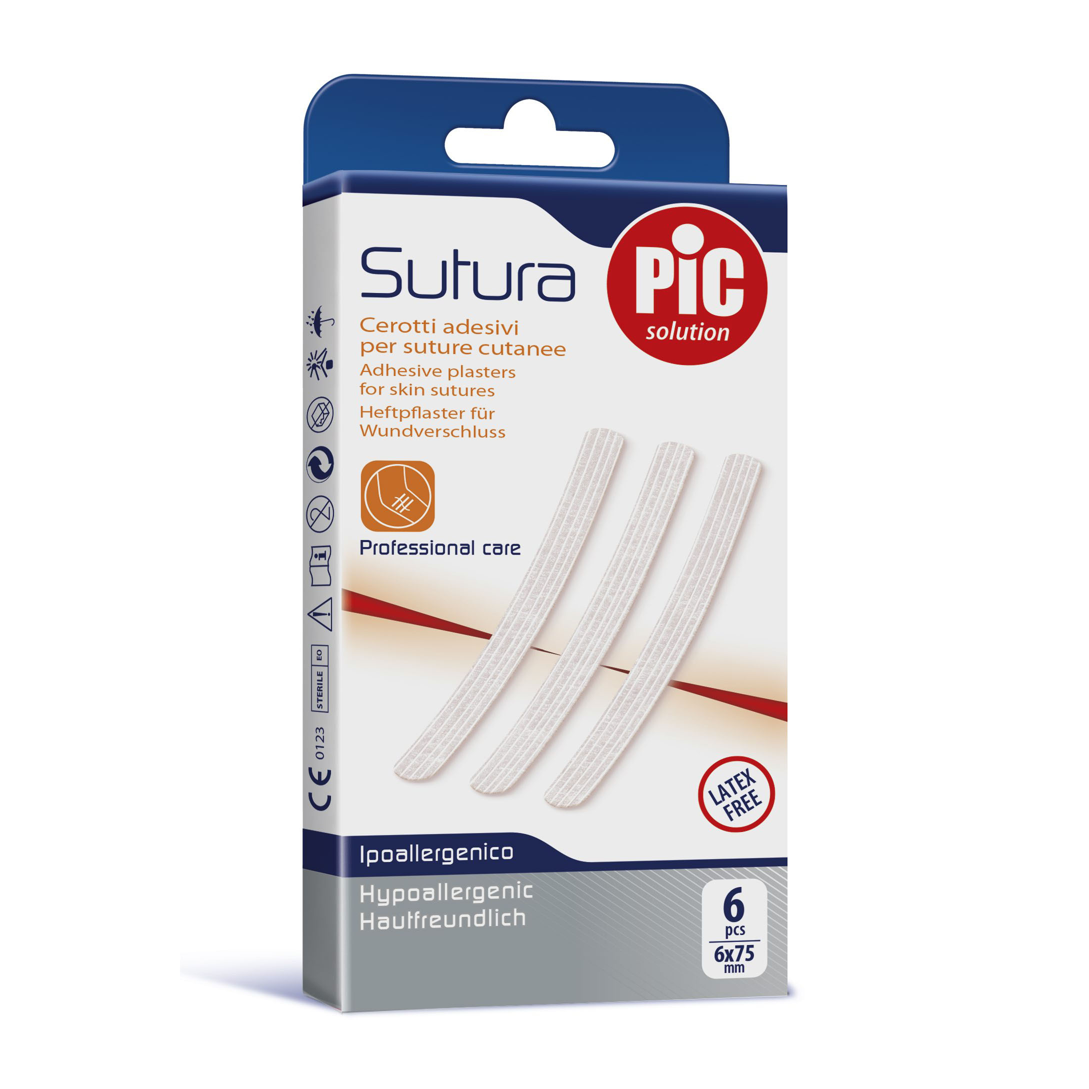 Cerotto Sutura 12X100 mm 6 pz - Vendita online cerotti sterili per ...